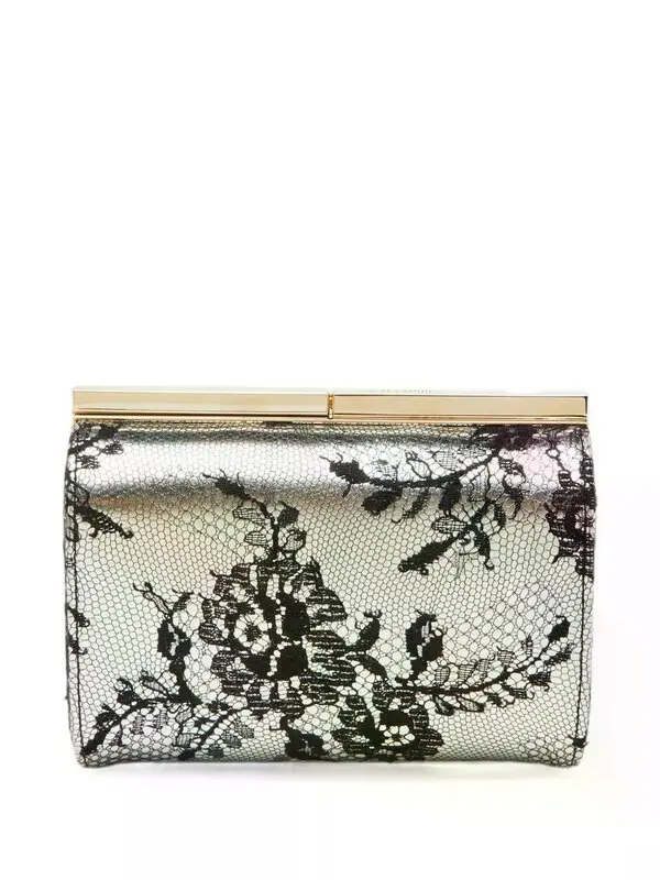 JIMMY CHOO Camille Lace Clutch Bag - Silver