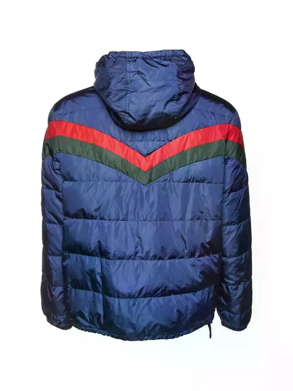Gucci Quilted Jacket With Chevron Stripe Detail
