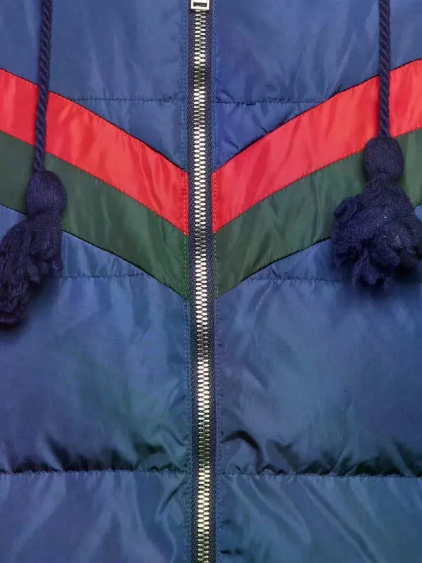 Gucci Quilted Jacket With Chevron Stripe Detail