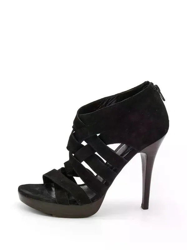 STUART WEITZMAN Suede Cross Strap Sandals