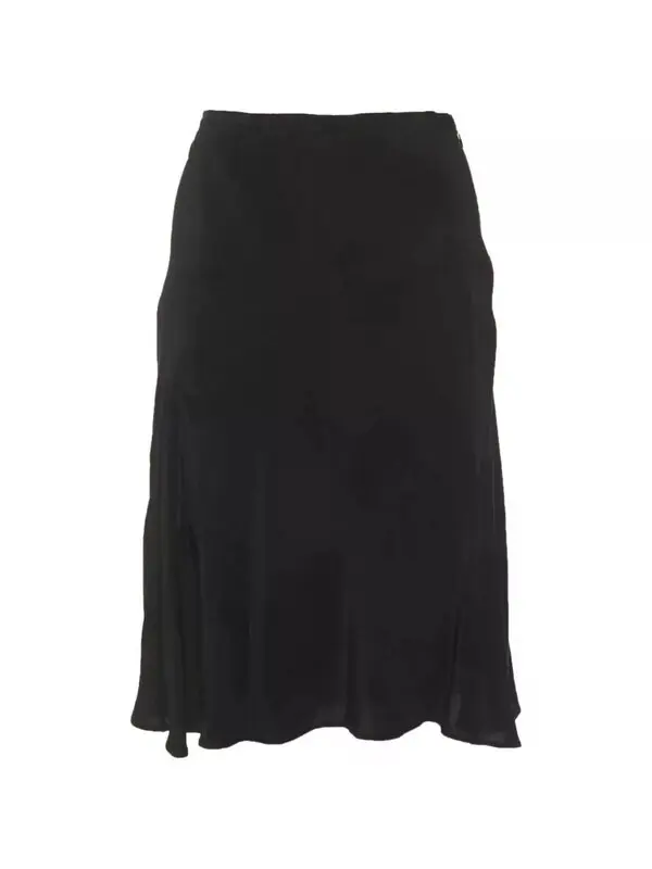 Burberry Flared Midi Skirt With Side Zip