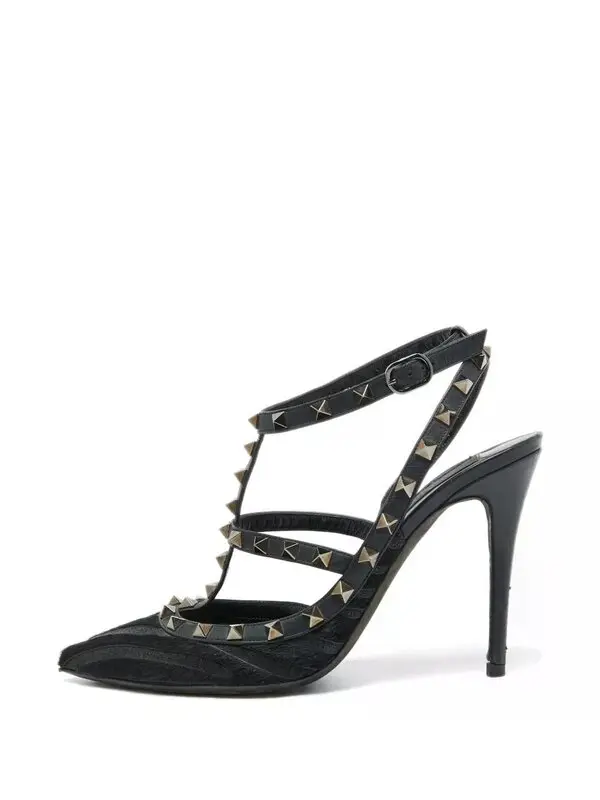 Valentino Garavani Rockstud Calf-hair Pumps - Black