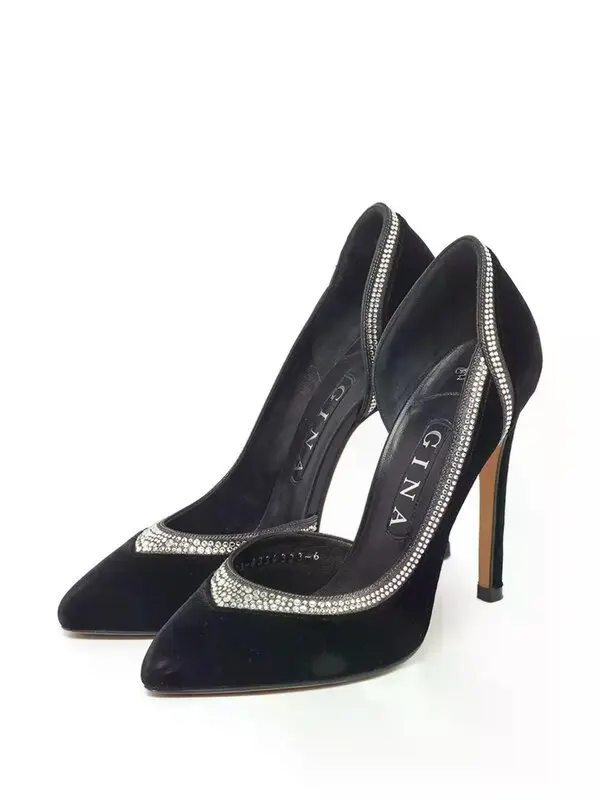 GINA Crystal-embellished D'orsay Pumps