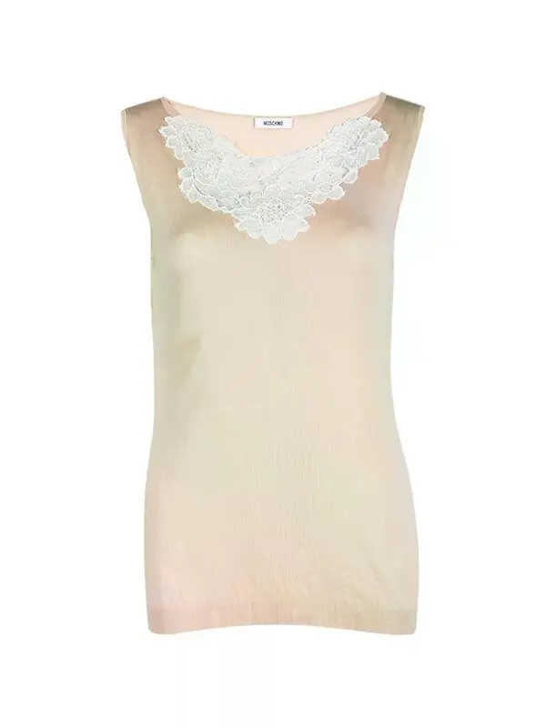 Moschino Lace-trimmed Sleeveless Top