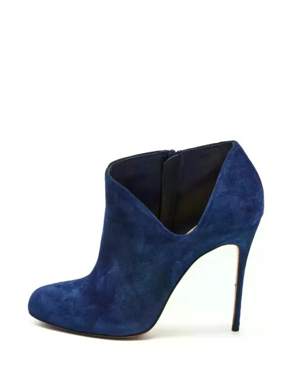 CHRISTIAN LOUBOUTIN Suede Lisse Cut-out Ankle Boots