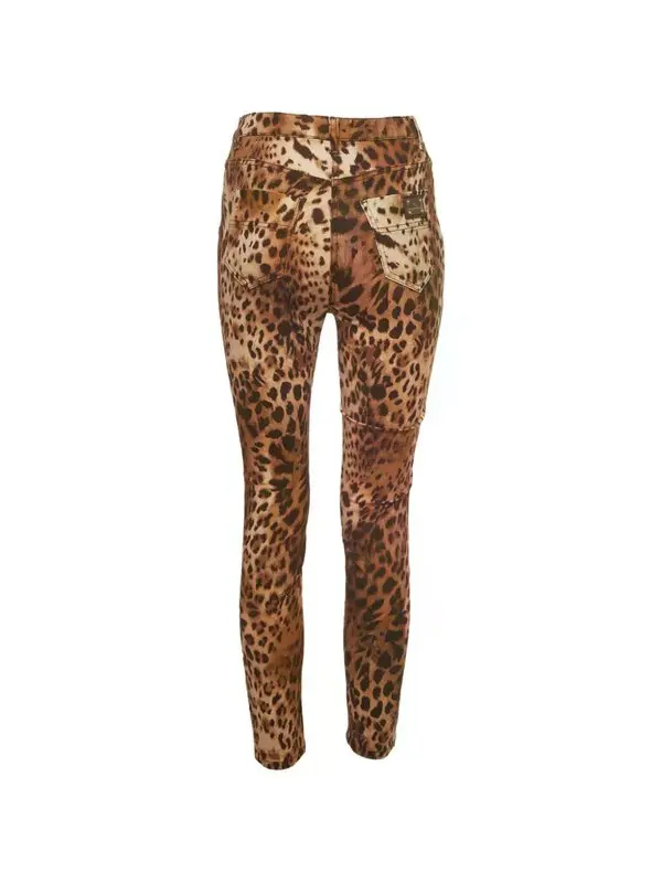 Elisabetta Franchi Leopard Print Jeans
