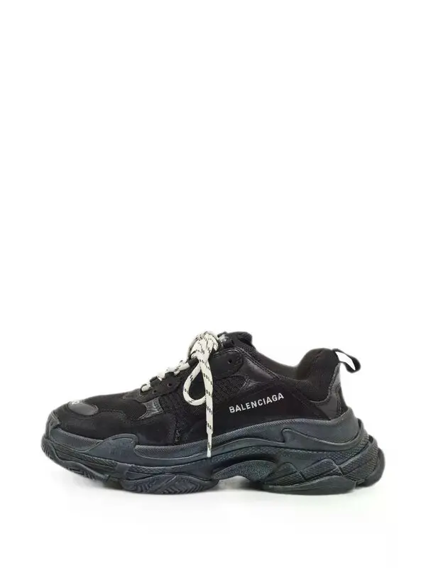 Balenciaga Triple S Mesh And Nubuck Leather Sneakers