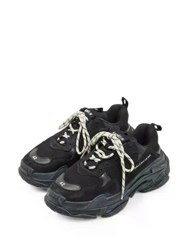 Balenciaga Triple S Mesh And Nubuck Leather Sneakers