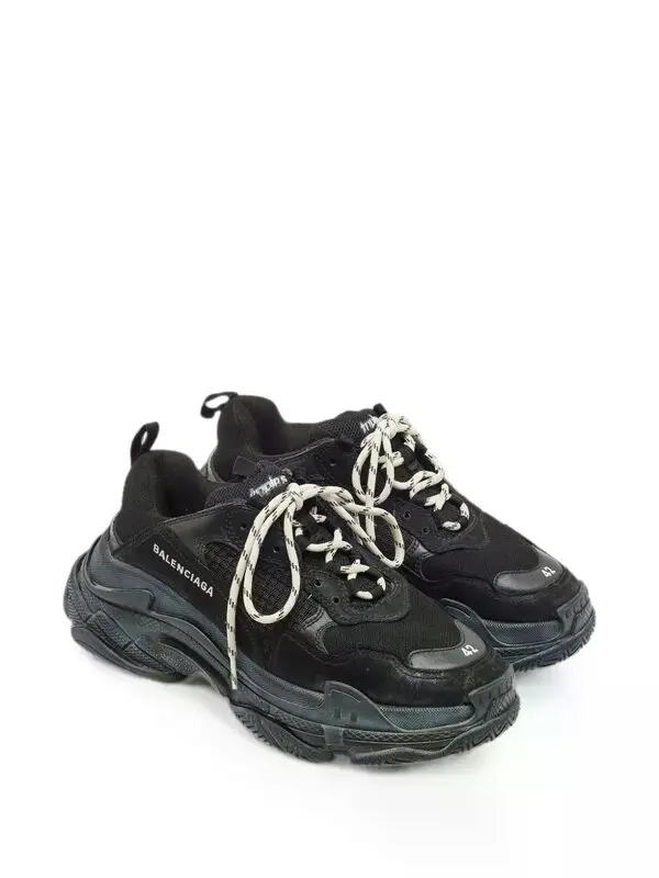Balenciaga Triple S Mesh And Nubuck Leather Sneakers