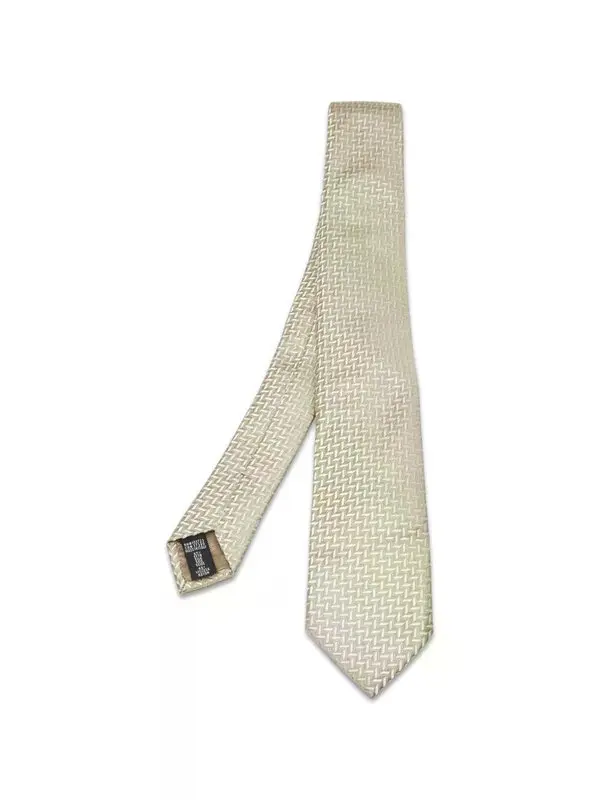 Emporio Armani Jacquard Tie - Neutrals