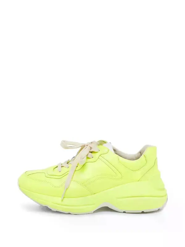 Gucci Rhyton Leather Low-top Sneakers - Green