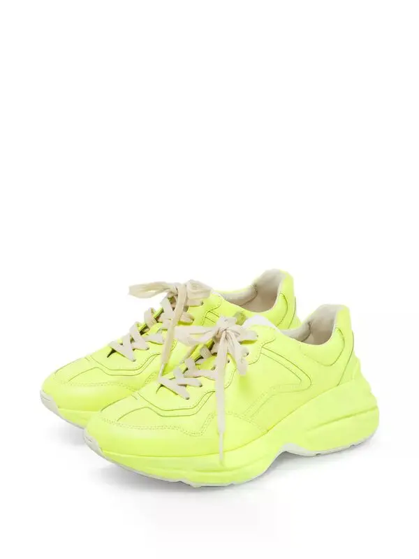 Gucci Rhyton Leather Low-top Sneakers - Green