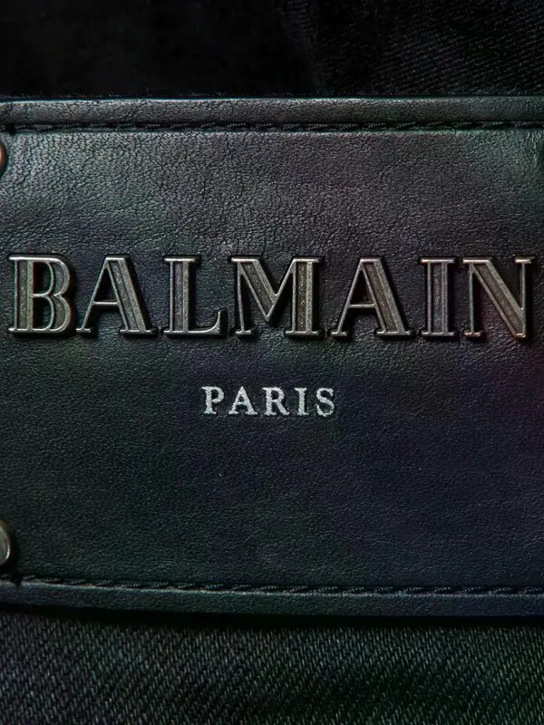 Balmain Ribbed Knee Skinny Jeans