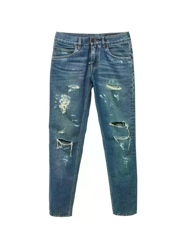 Dolce & Gabbana Distressed Slim-fit Jeans