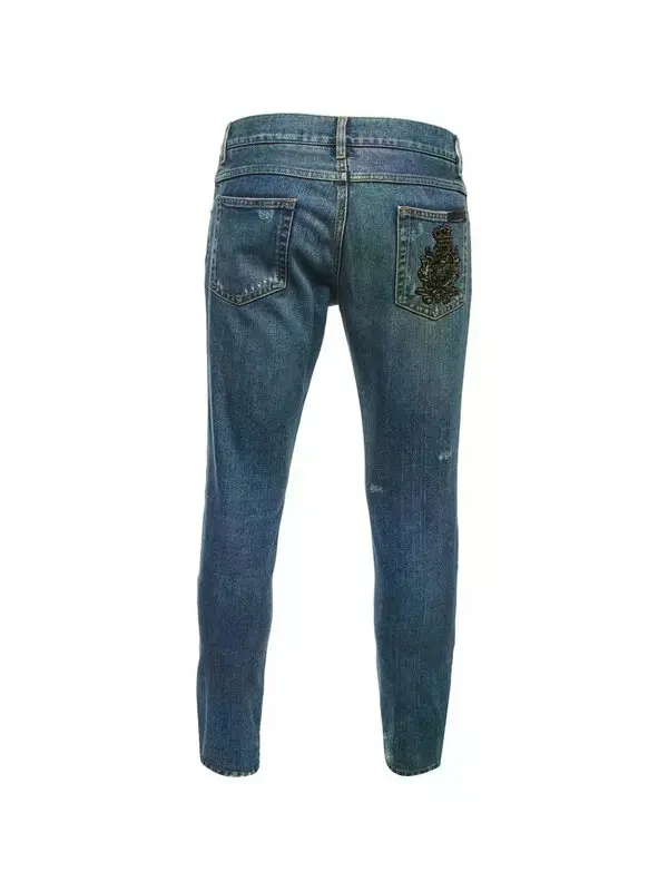 Dolce & Gabbana Distressed Slim-fit Jeans