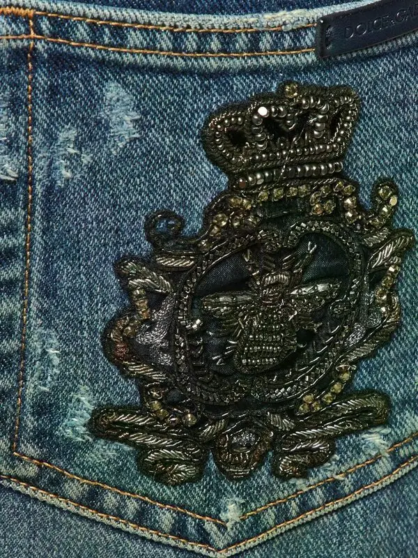 Dolce & Gabbana Distressed Slim-fit Jeans