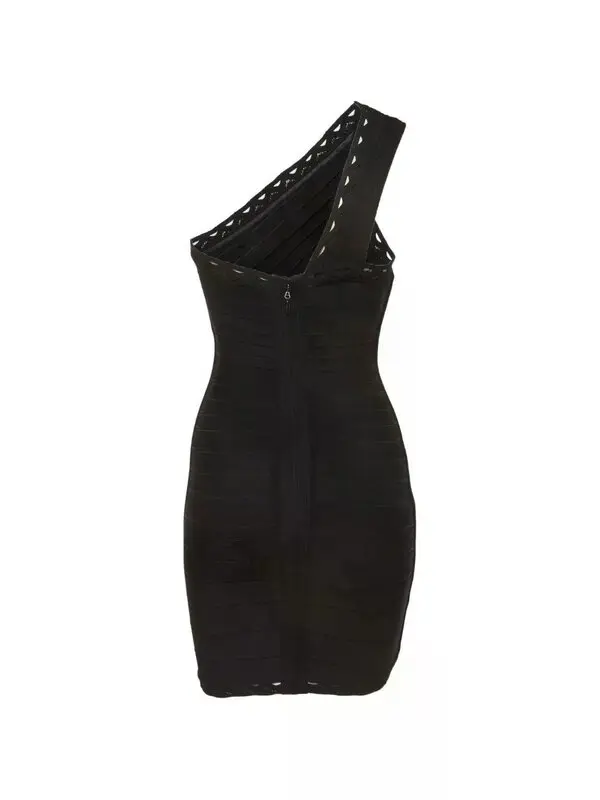 Herve Leger One-shoulder Bandage Mini Dress