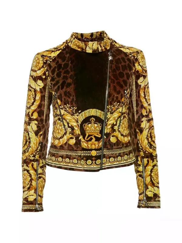 Versace Barocco Print Quilted Jacket