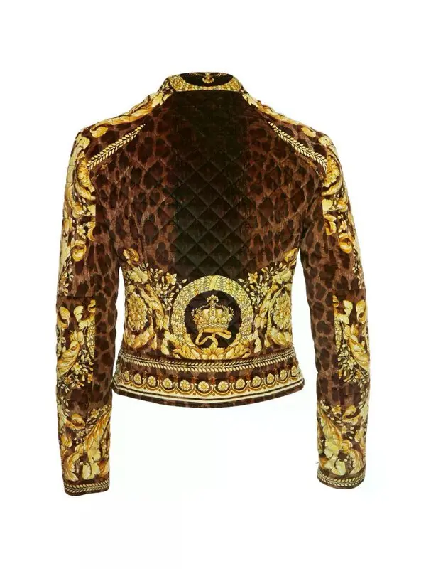 Versace Barocco Print Quilted Jacket