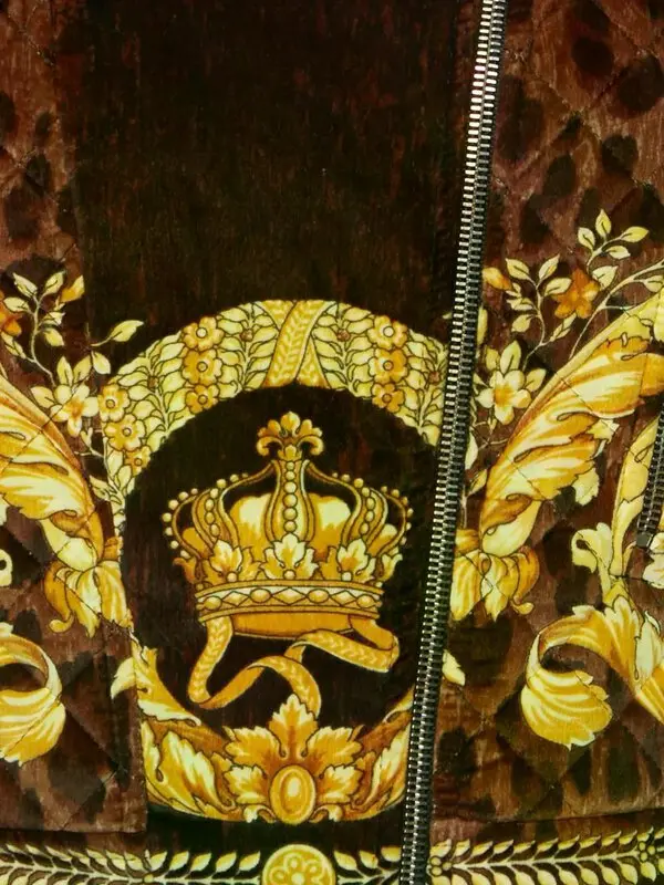 Versace Barocco Print Quilted Jacket
