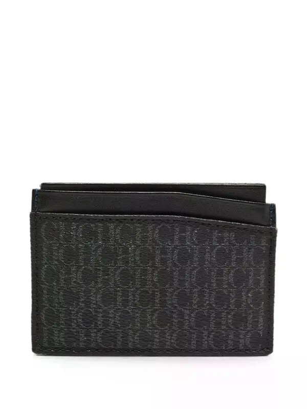 Carolina Herrera Monogram Card Holder - Black