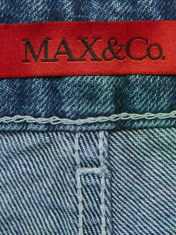 MAX&CO. Bleached-effect Denim Shorts
