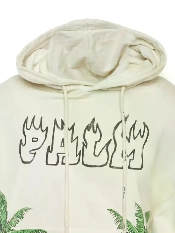Palm Angels Skull Print Hoodie - Neutrals