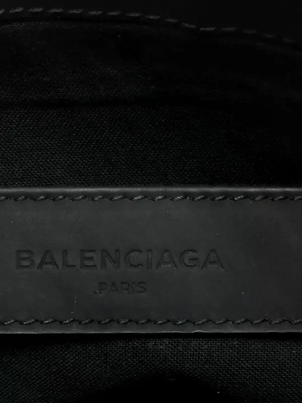 Balenciaga Navy Clip M Canvas Clutch Bag