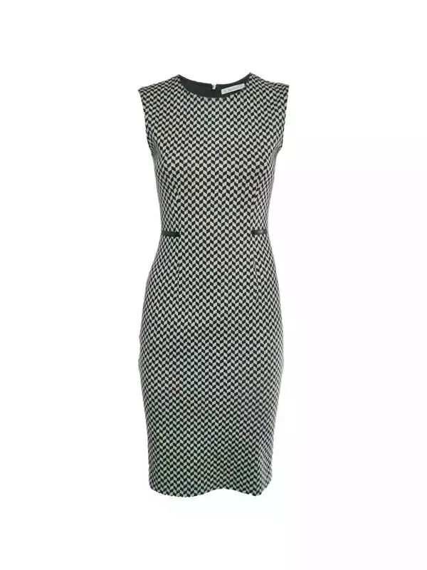 Max Mara Geometric Pattern Sheath Mini Dress