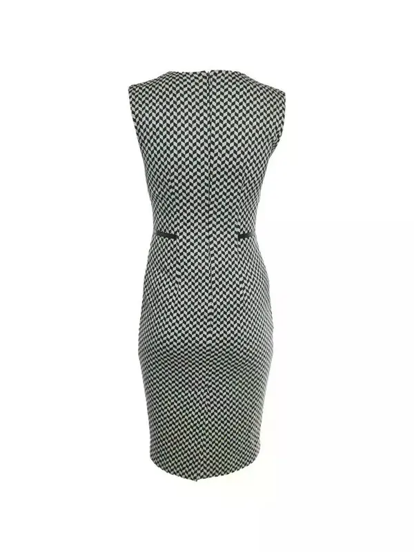 Max Mara Geometric Pattern Sheath Mini Dress