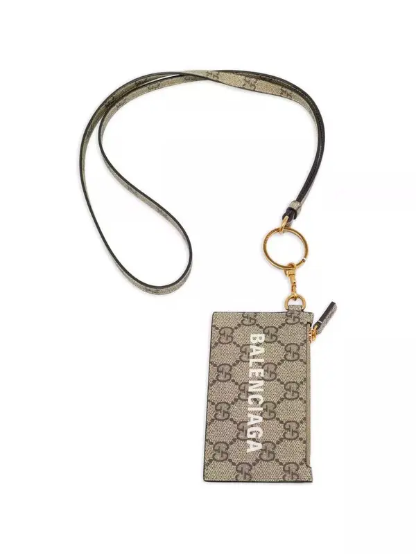 Balenciaga X Gucci The Hacker Project Gg Supreme Card Case - Neutrals