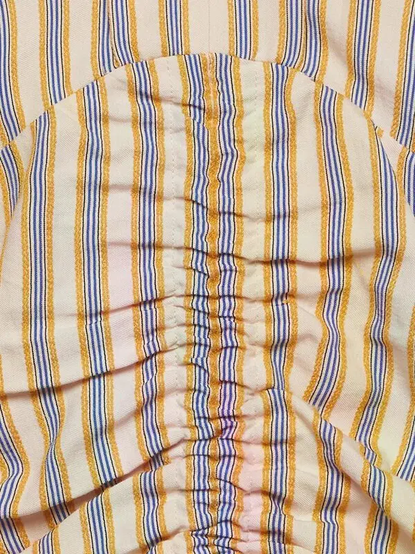 Sandro Striped Ruched Midi Dress