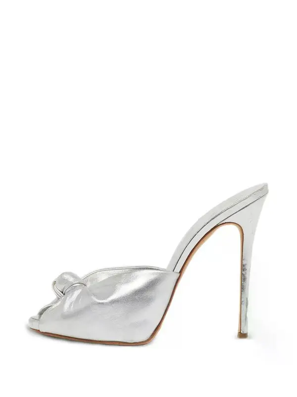GIUSEPPE ZANOTTI Leather Knotted Heeled Mules