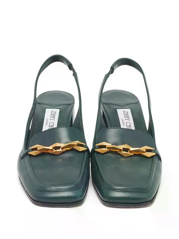 JIMMY CHOO Diamond Slingback Pumps - Green