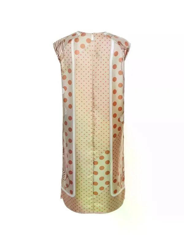 Hermès Clic Clac À Pois Silk Shift Dress