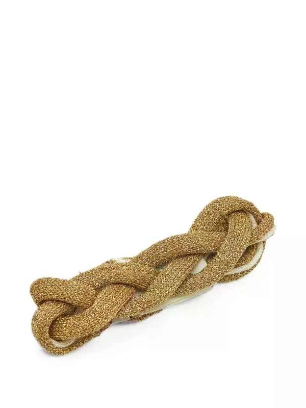 Gucci Lurex Braided Scrunchie - Gold