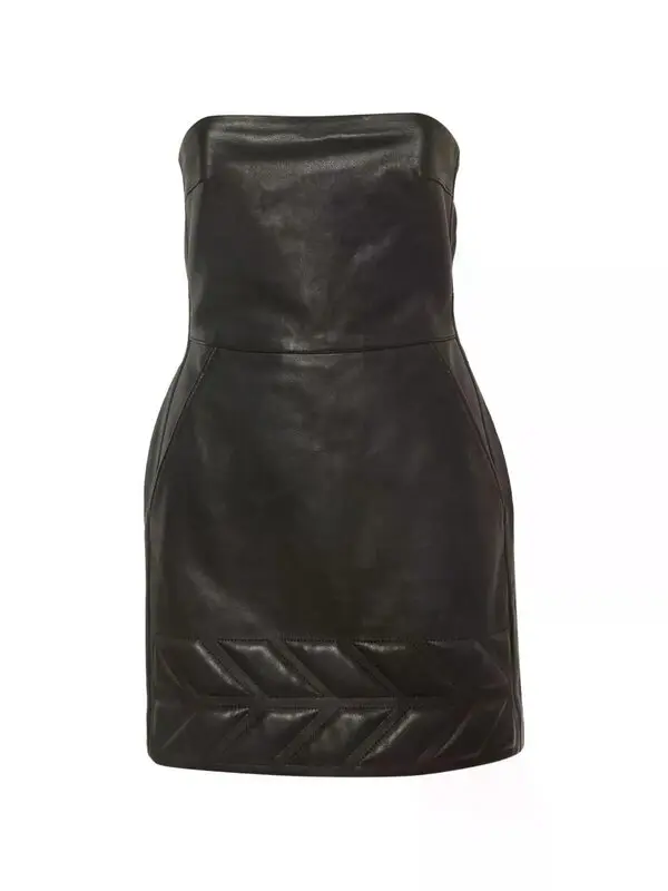 David Koma Strapless Quilted Dress