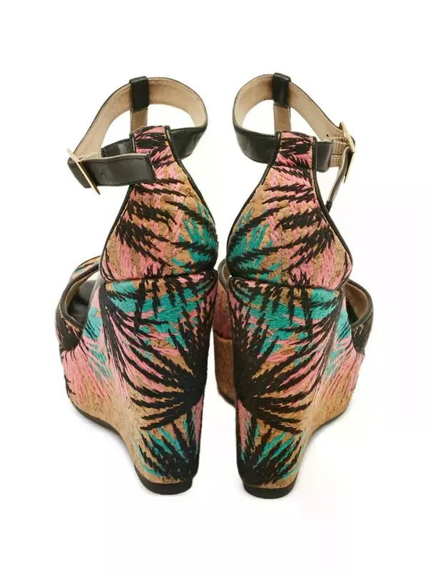 JIMMY CHOO T-bar Wedge Sandals