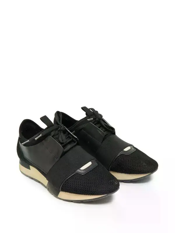 Balenciaga Race Runner Mesh Sneakers - Black