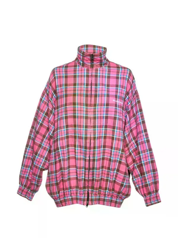 Balenciaga Plaid Zip-up Jacket