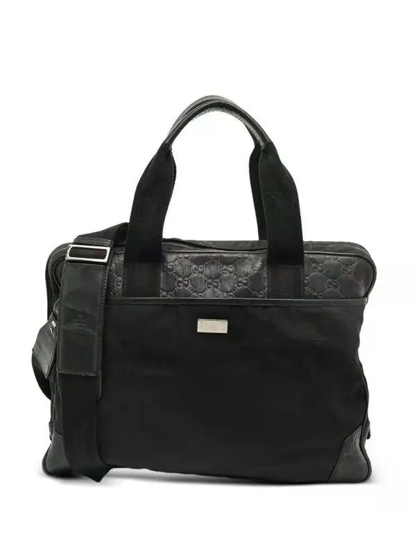 Gucci Guccissima Leather Briefcase - Black