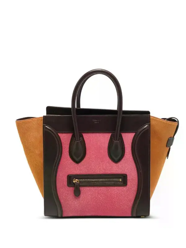 Celine 2014 Mini Luggage Leather Tote Bag - Brown