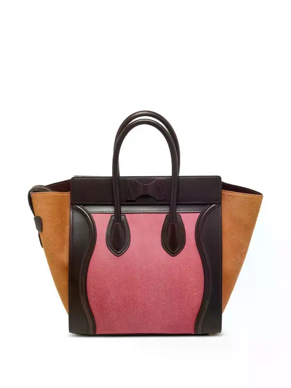 Celine 2014 Mini Luggage Leather Tote Bag - Brown