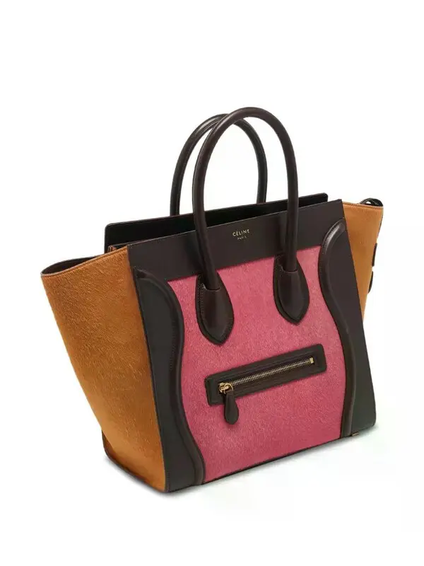 Celine 2014 Mini Luggage Leather Tote Bag - Brown