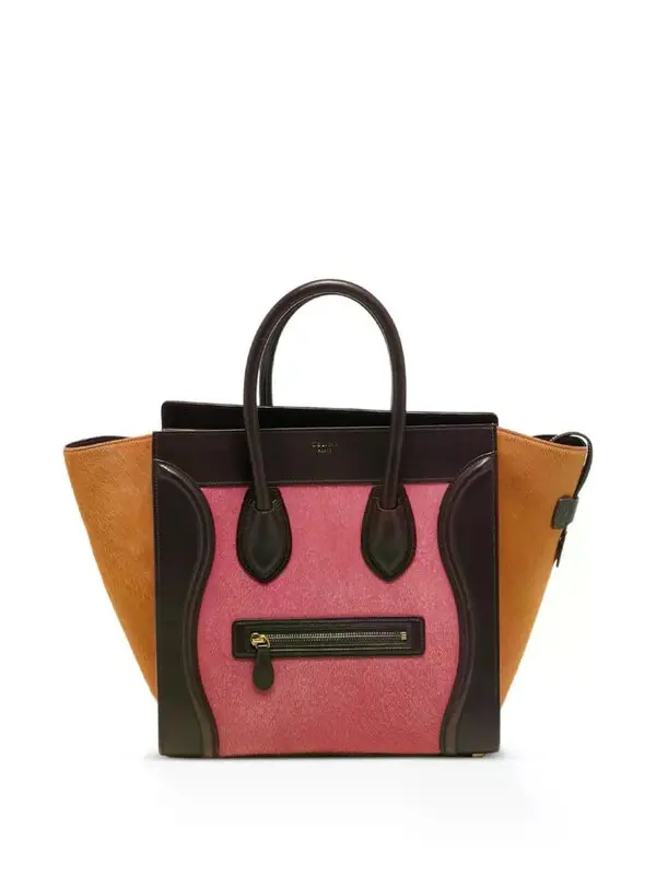 Celine 2014 Mini Luggage Leather Tote Bag - Brown