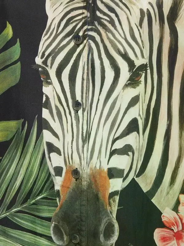 Dolce & Gabbana Animal Print Silk Shirt