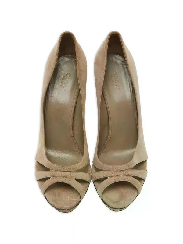 Gucci Bamboo Heel Open-toe Pumps