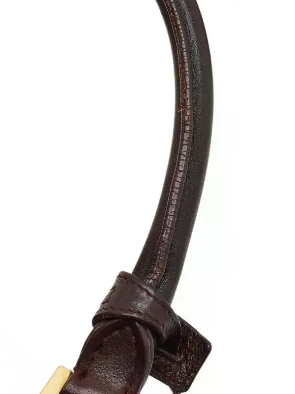 Saint Laurent Small Cabas Monogram Leather Tote Bag - Brown