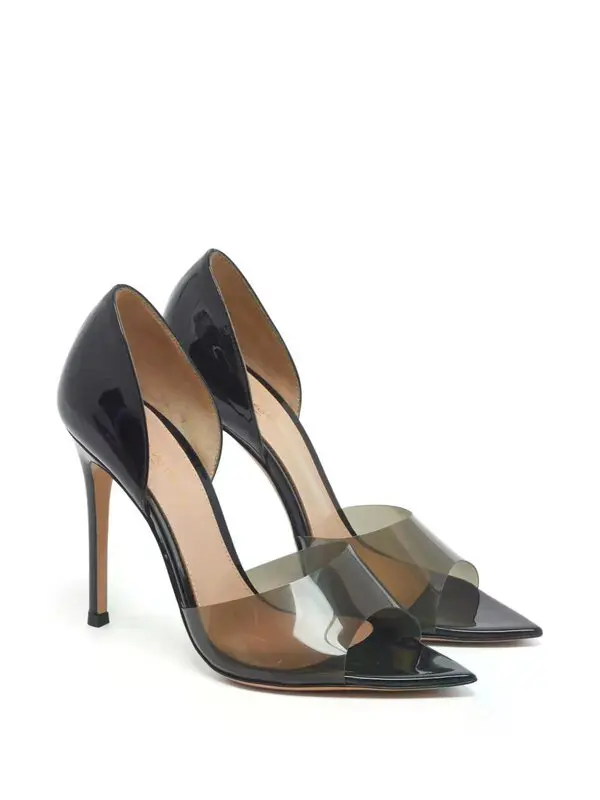GIANVITO ROSSI Bree Transparent Panel Pumps