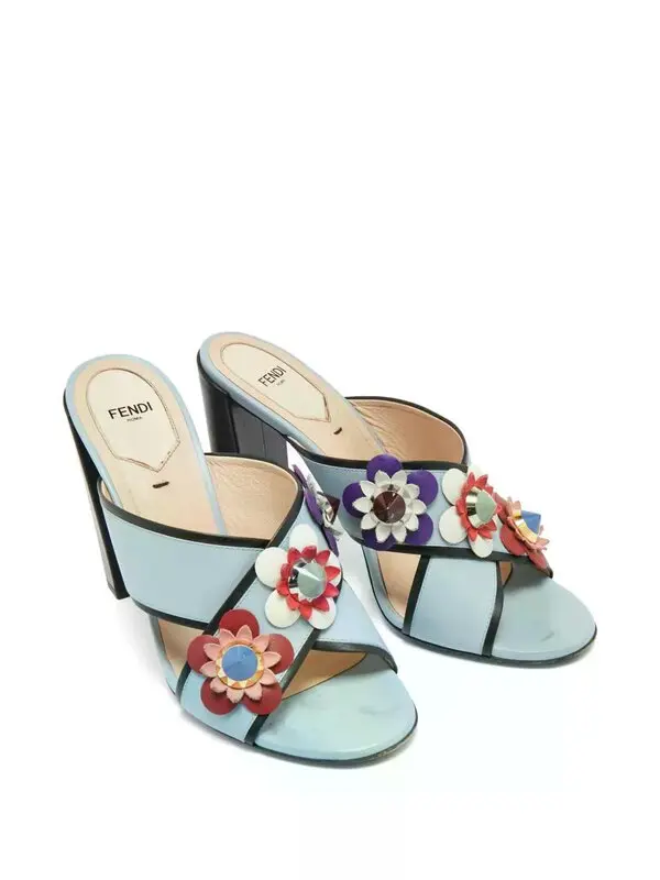 Fendi Flowerland Heeled Sandals